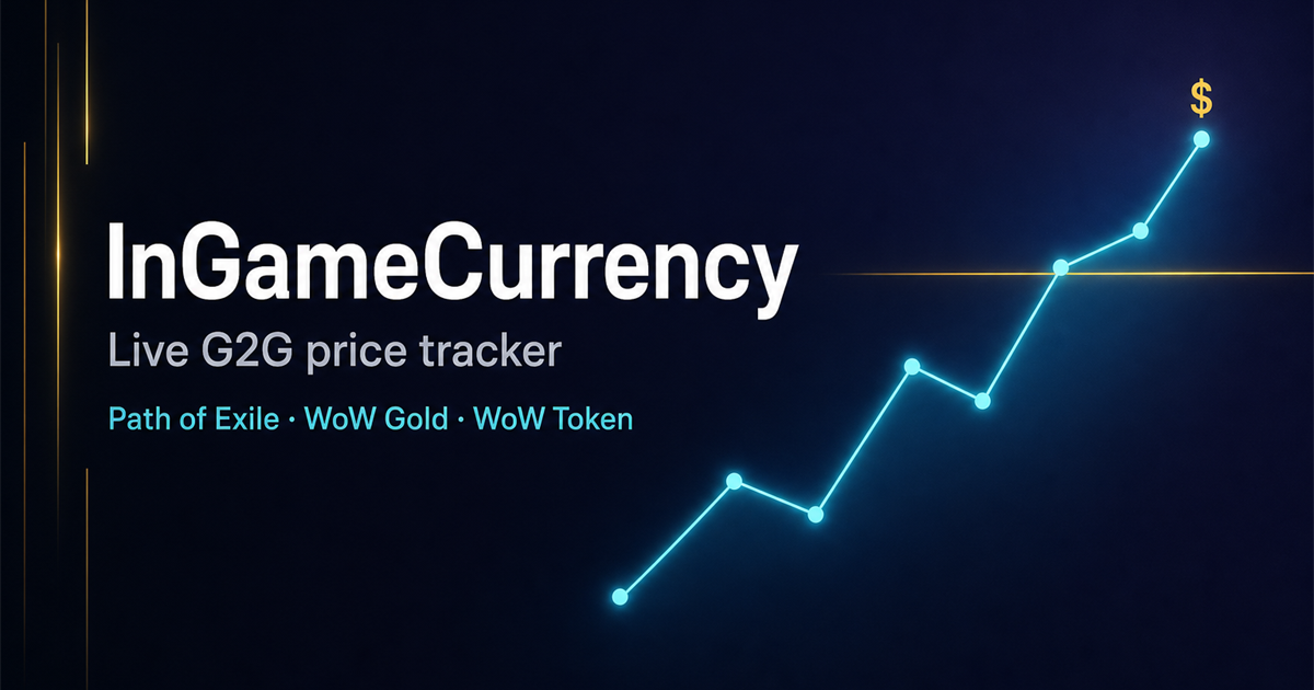 G2G Currency & Gold Price Tracker | G2G Currency Price History